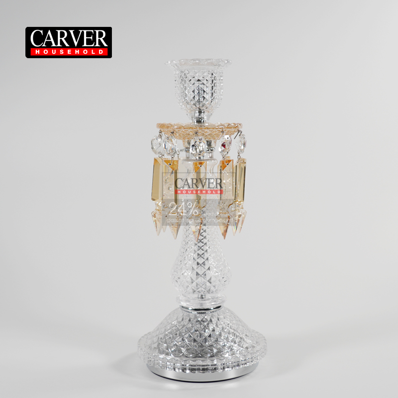 Advanced Crystal Candlestick Light Luxury French Glass Lamp Table ...